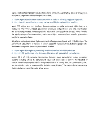 Get to know about myths and facts about eeoc complaint and accusations ...