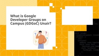 Get To Know Google Developer Groups on Campus Unair 2024 / 2025 PPT | PPTX
