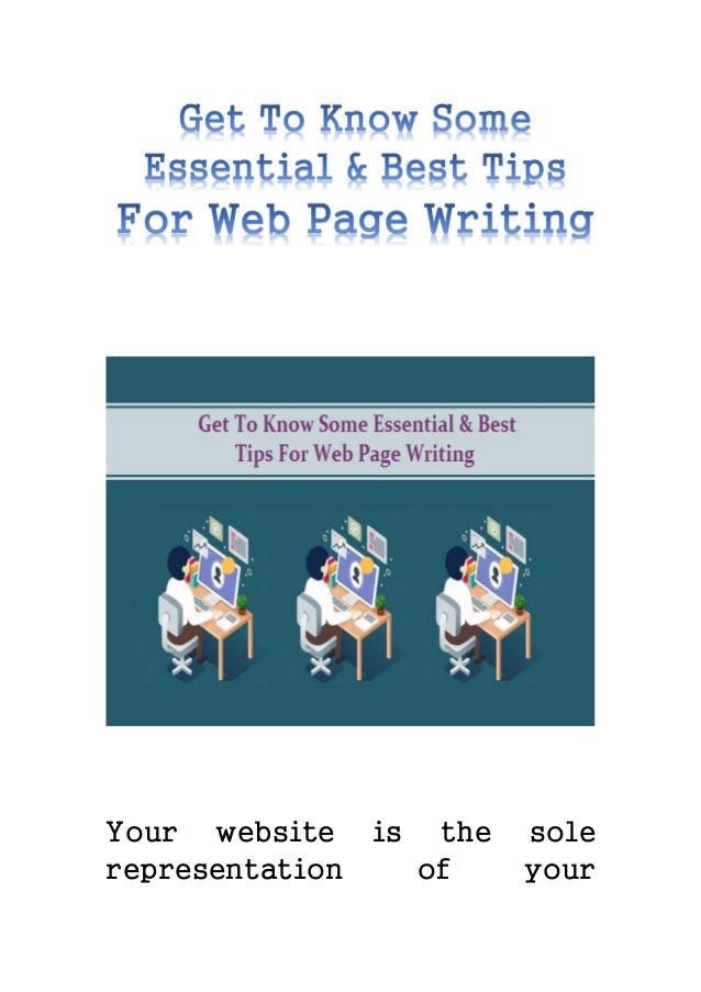 Get to know some essential & best tips for web page writing