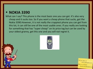 Get to know the 10 worst cell phones | PPT