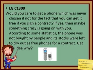 Get to know the 10 worst cell phones | PPT