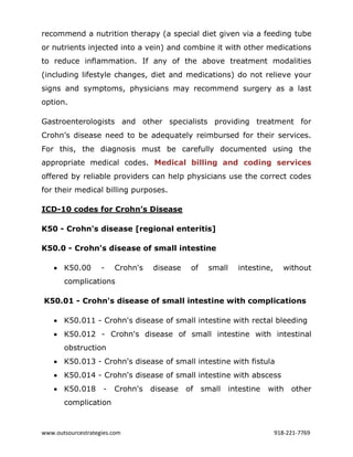 Get to know those icd 10 codes to report crohn's disease | PDF