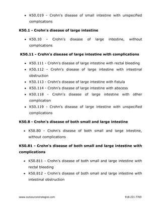 Get to know those icd 10 codes to report crohn's disease | PDF
