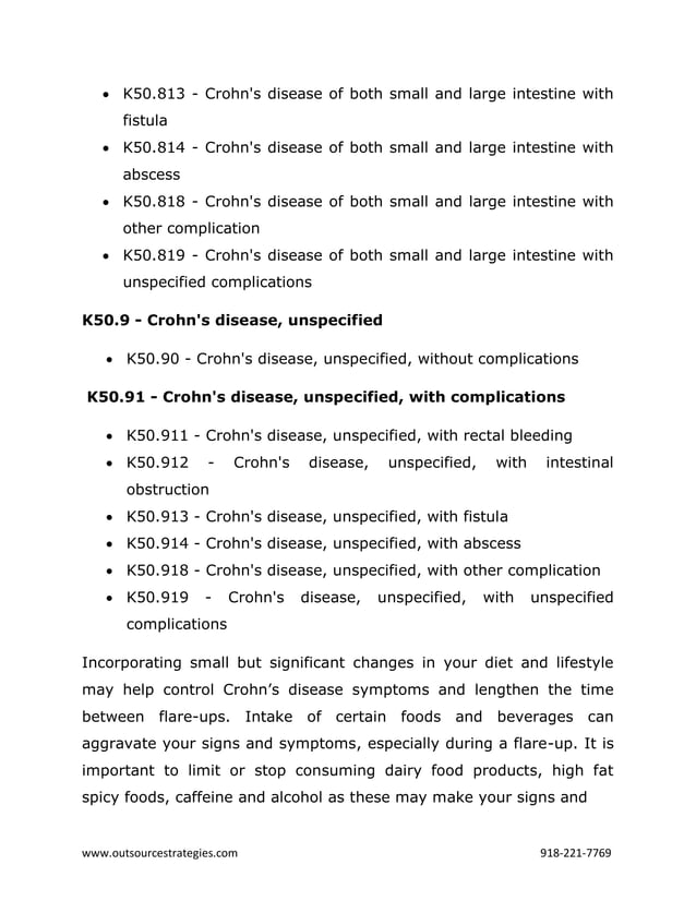 Get to know those icd 10 codes to report crohn's disease | PDF