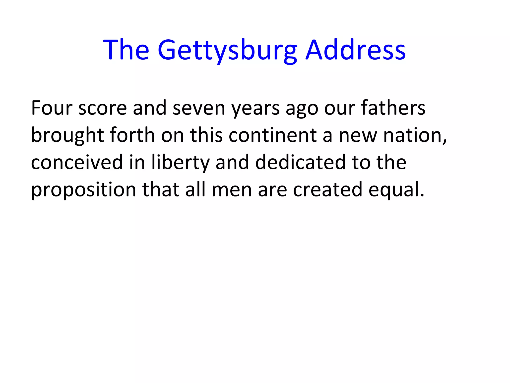 Gettysburg address | PPT