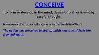 The Gettysburg Address Analysis - Abraham Lincoln | PPTX