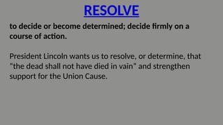 The Gettysburg Address Analysis - Abraham Lincoln | PPTX