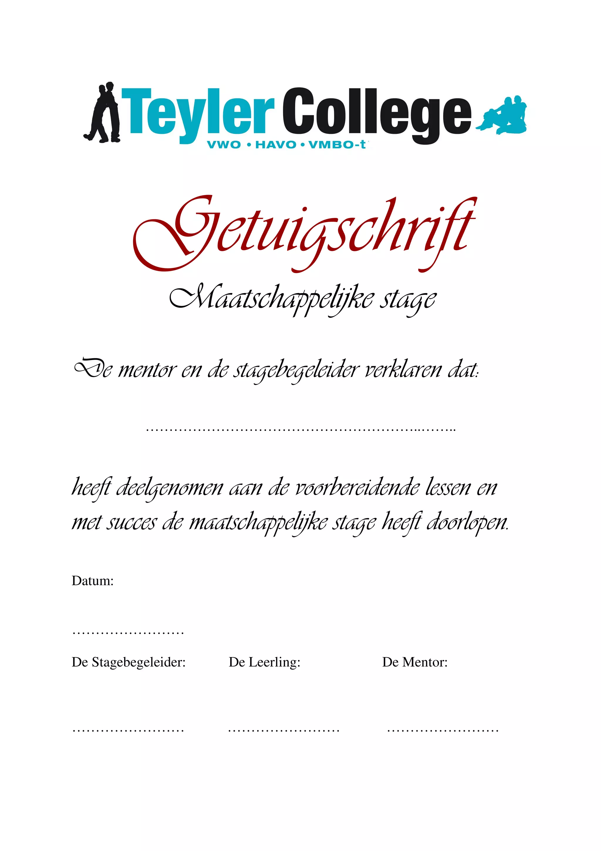 Getuigschrift | PDF