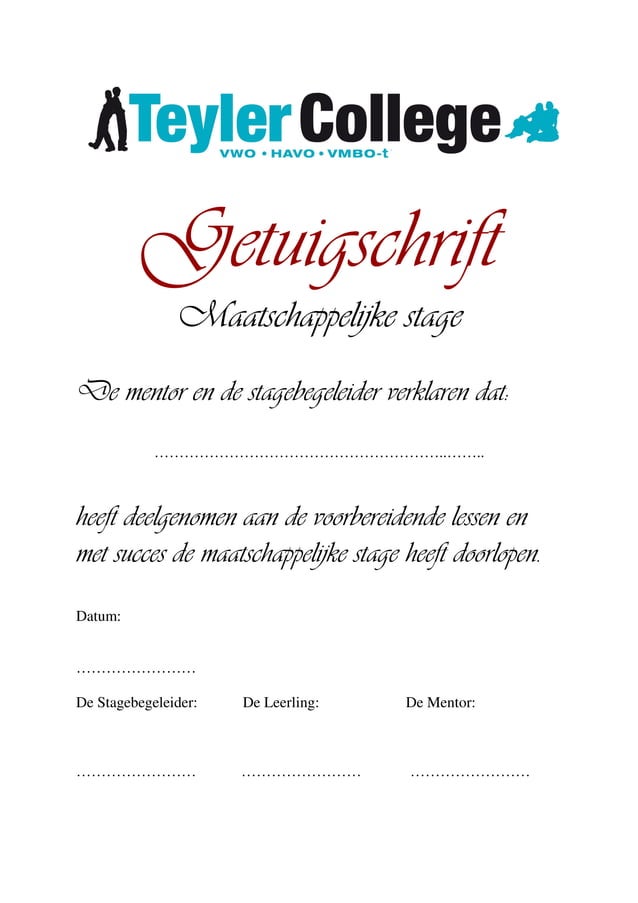 Getuigschrift | PDF