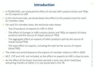 DCFTA revision: implications of changes in UKR import duties/TRQs and ...