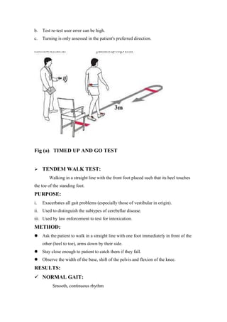 Get up & go test , tendem walk test | PDF