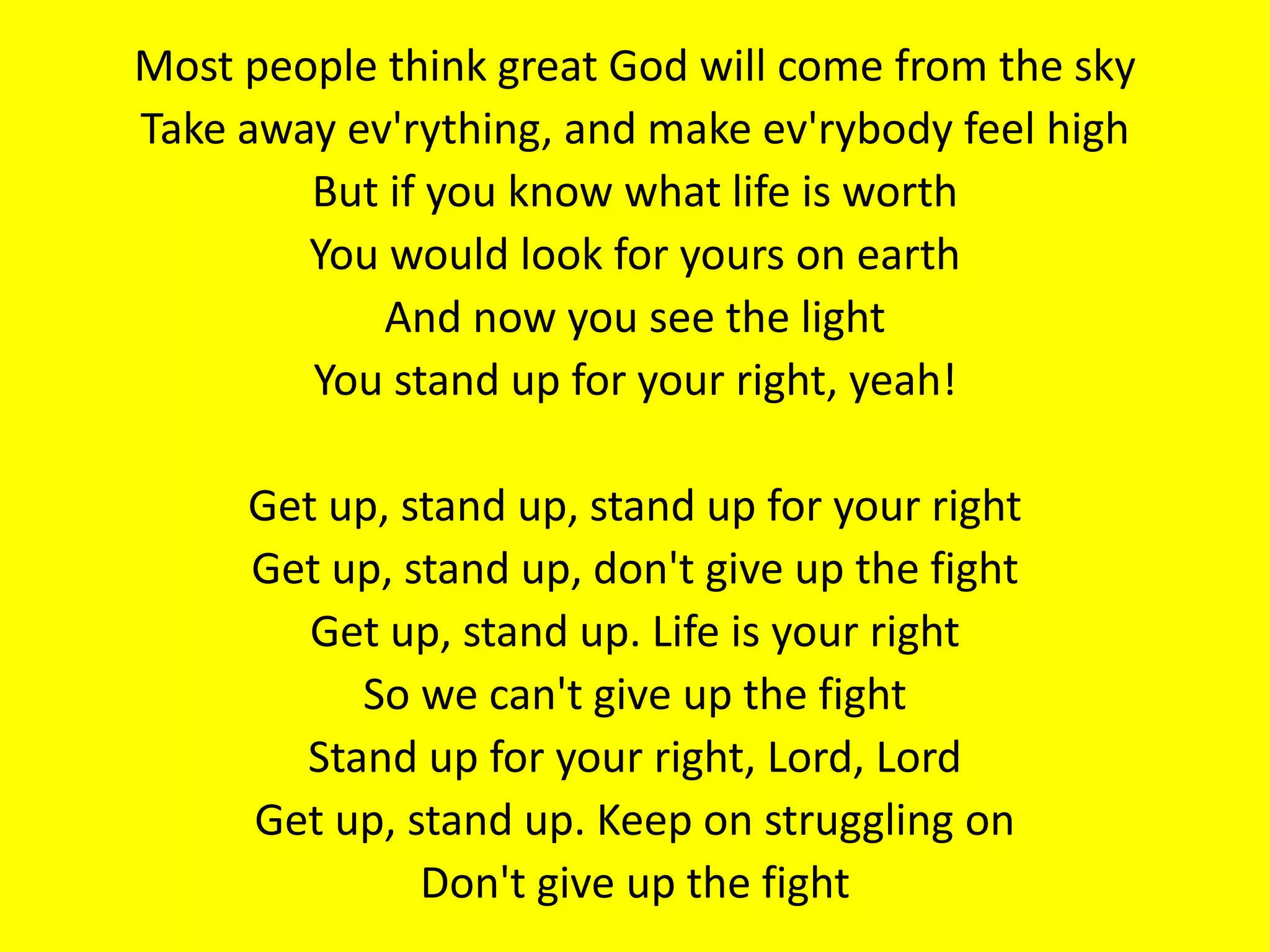 Get up stand up | PPTX