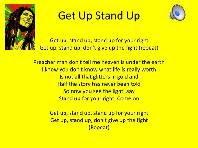 Get up stand up | PPT