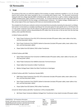 Insulation Integrity Testing Procedures for GE Renewable Wind Turbines ...