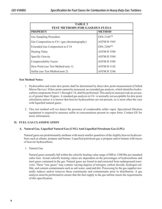 Ge turbine fuel specs | PDF