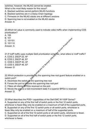 Get Valid DELL EMC D-PCM-DY-23 Dumps (V8.02) for Exam Preparation | PDF