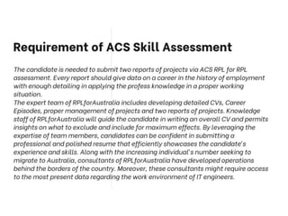 Get your Assessment for ACS Migration Skills Assessment from ...