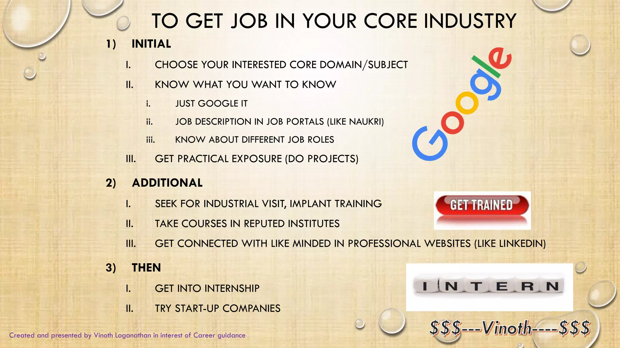 Get your core job - for students and freshers | PPT