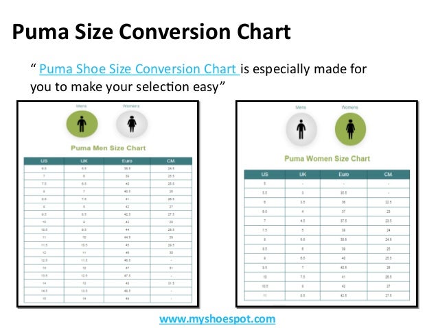 Puma Size Chart Womens Shoes Cm - Shoes Images