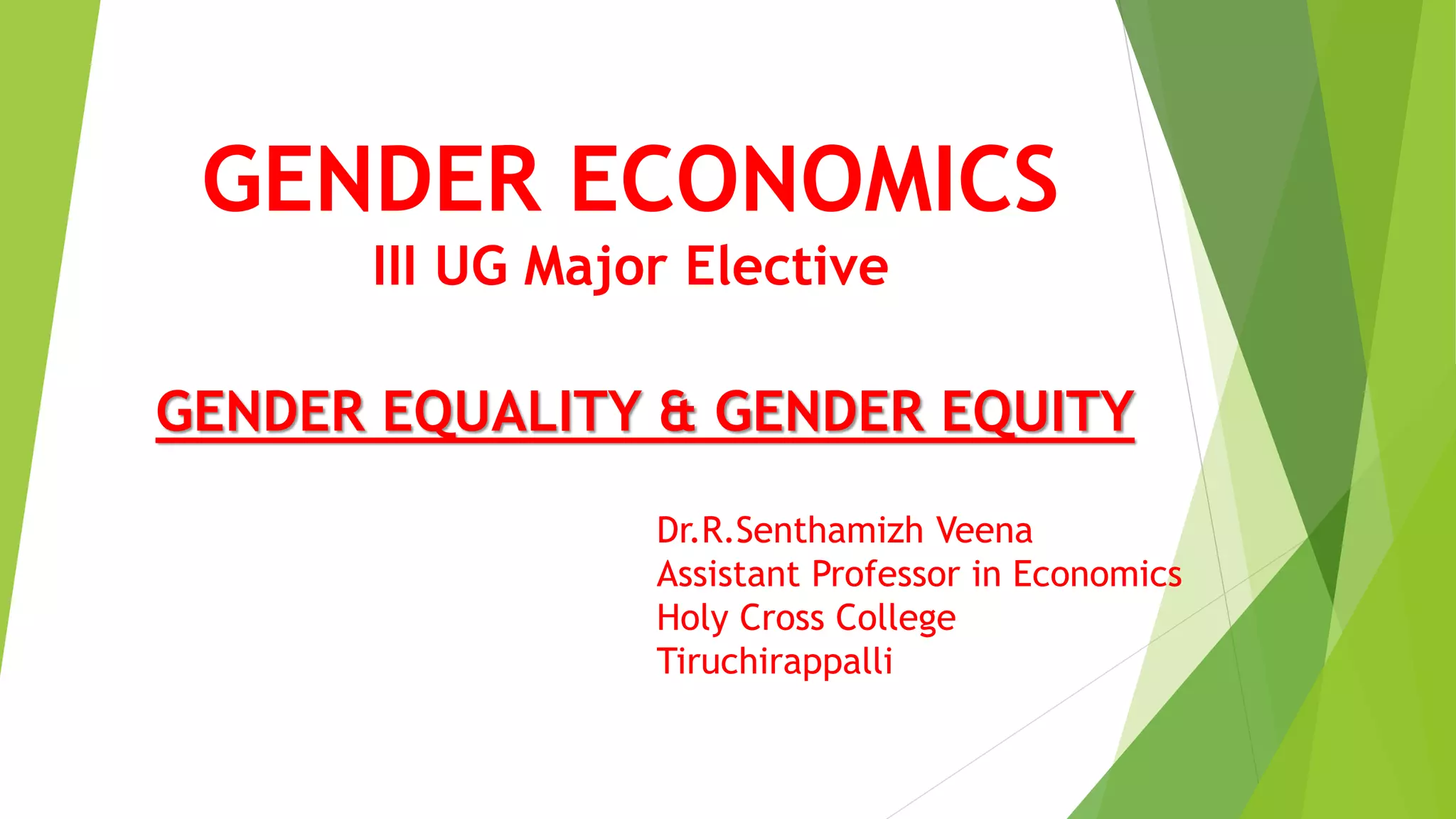 Gender Equality And Equitypptx