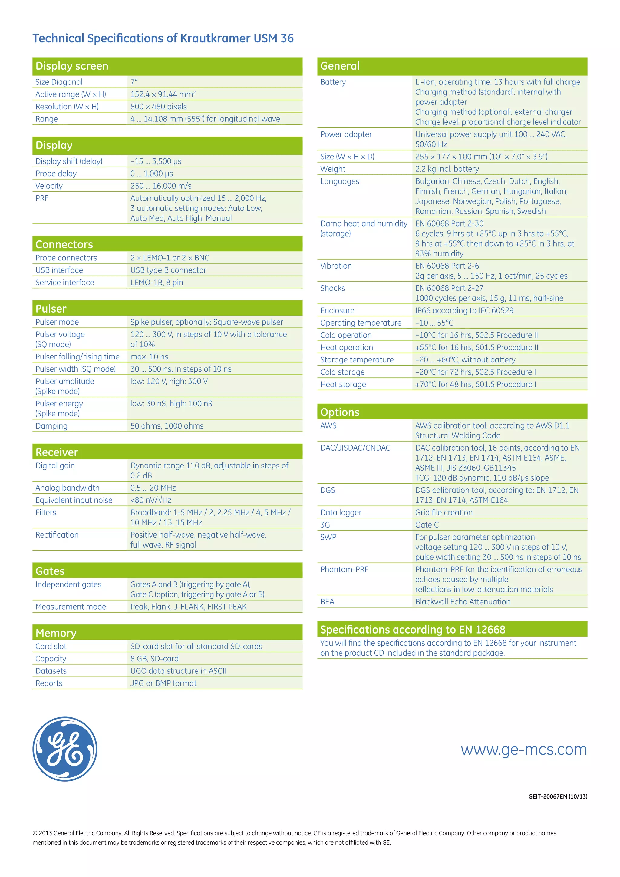 Ge usm 36 brochure | PDF