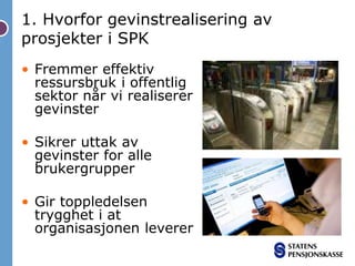 Gevinstrealisering i spk | PPT