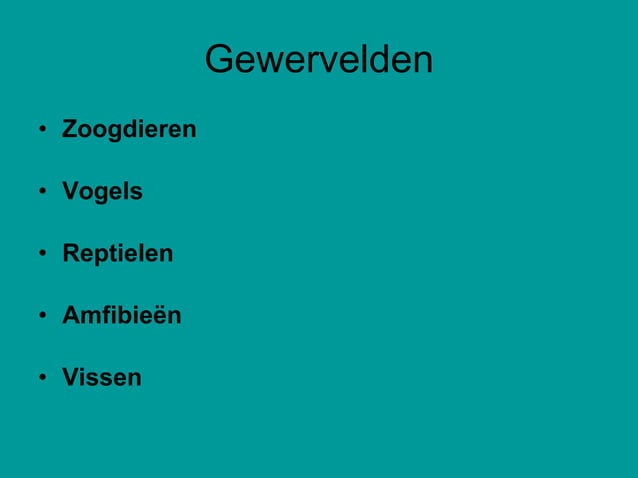 Gewervelden | PPT