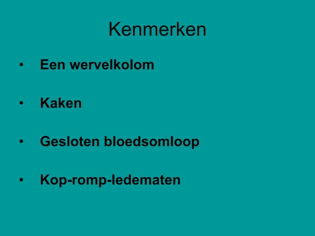 Gewervelden | PPT