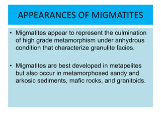 MIGMATITE (Igneous Petrology) [undergraduate] | PPTX