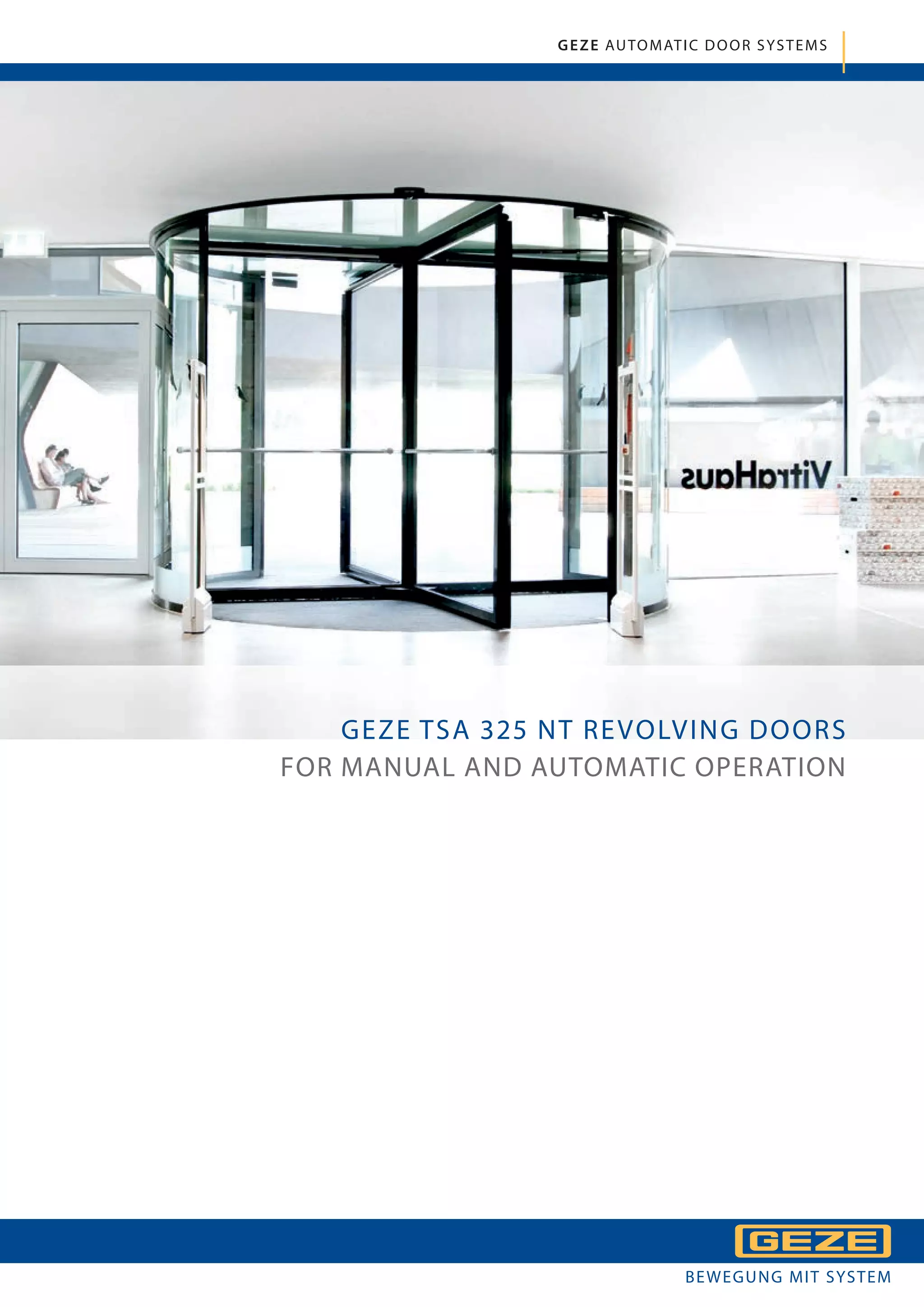 Geze - automatic and manual revolving doors | PDF