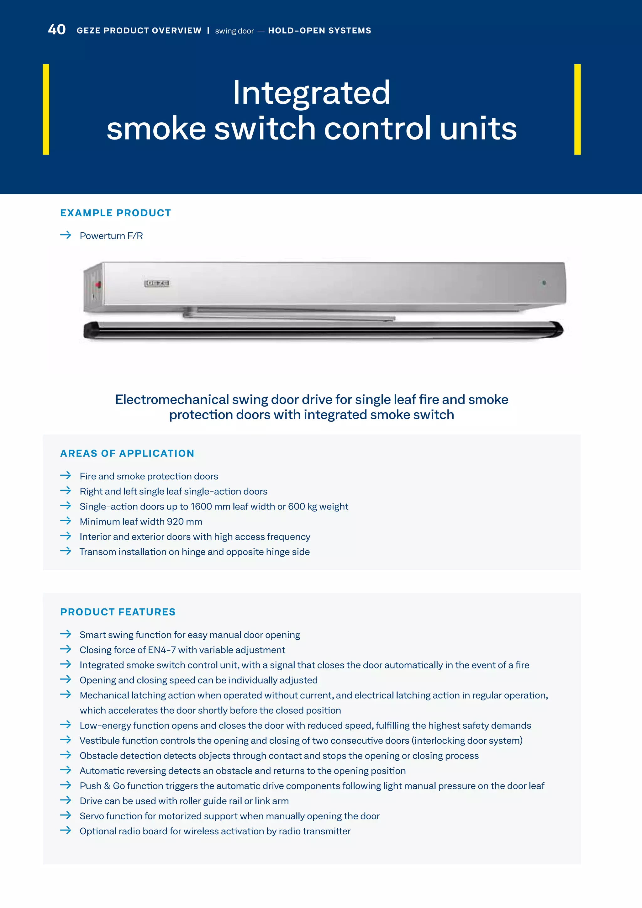 Geze brochure product overview | PDF