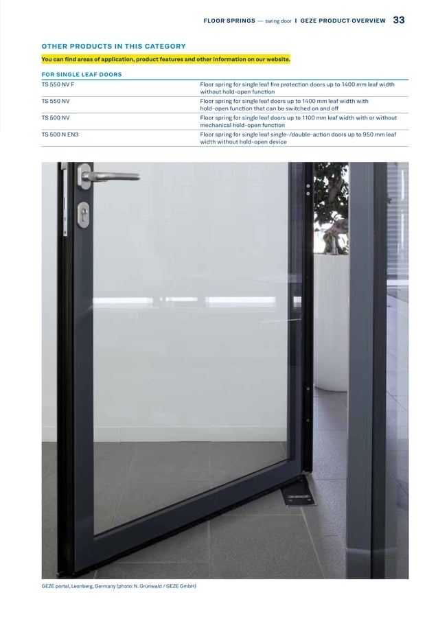 Geze brochure product overview | PDF