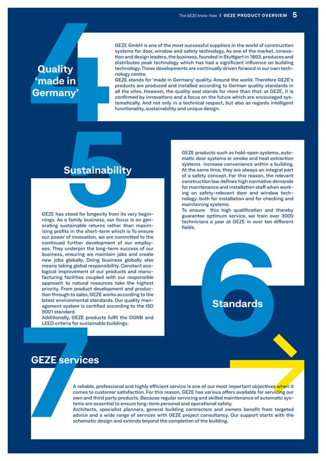Geze brochure product overview | PDF