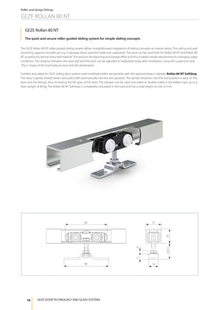 Geze sliding fitting systems | PDF