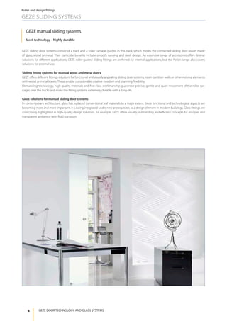 Geze sliding fitting systems | PDF