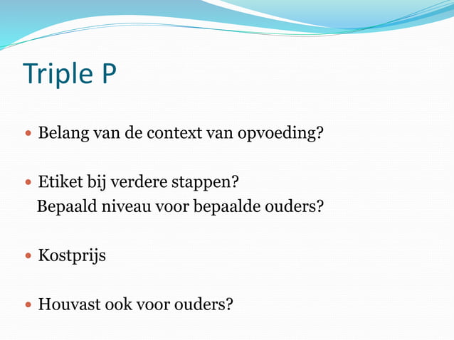 Gezinso triple, practice en evidence | PPT