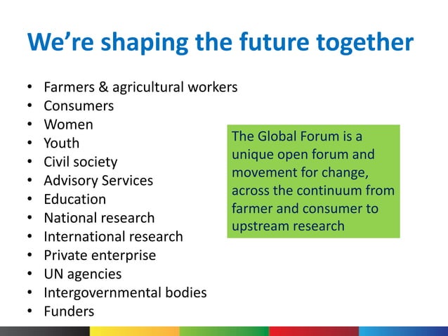 GFAR evolution and GCARD 3: Implications for governance | PPT