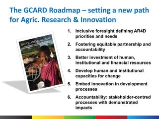 GFAR evolution and GCARD 3: Implications for governance | PPT