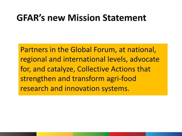 GFAR evolution and GCARD 3: Implications for governance | PPT