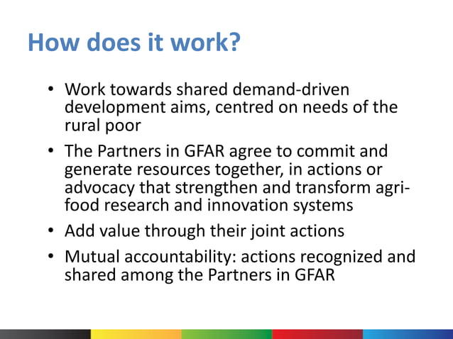 GFAR evolution and GCARD 3: Implications for governance | PPT