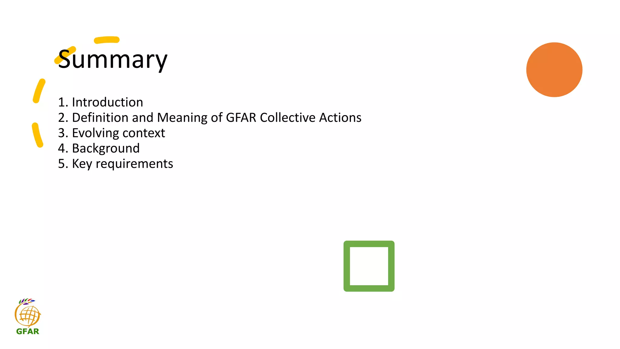 GFAR and Collective Action | PDF