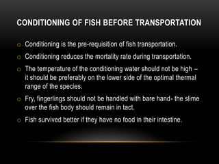 Fish Transportation | PPTX