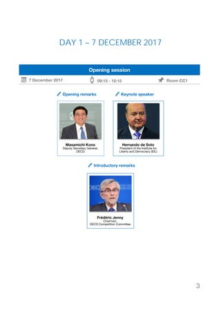 OECD Global Forum on Competition 2017 - Programme | PDF