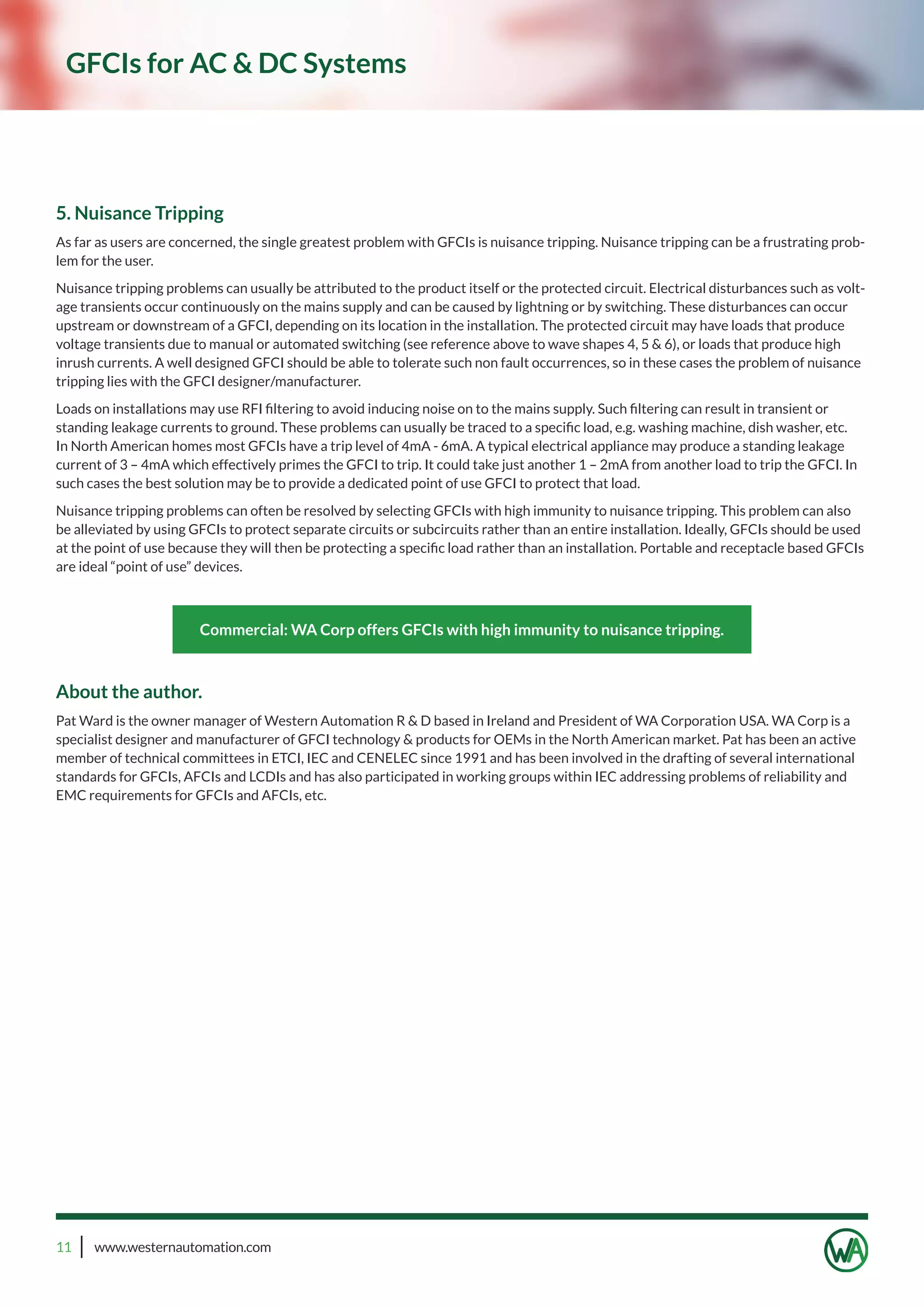 Ground Fault Circuit Interrupters (GFCIs) for AC & DC Systems | PDF