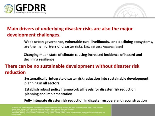 Global Facility for Disaster Reduction and Recovery: A global response ...