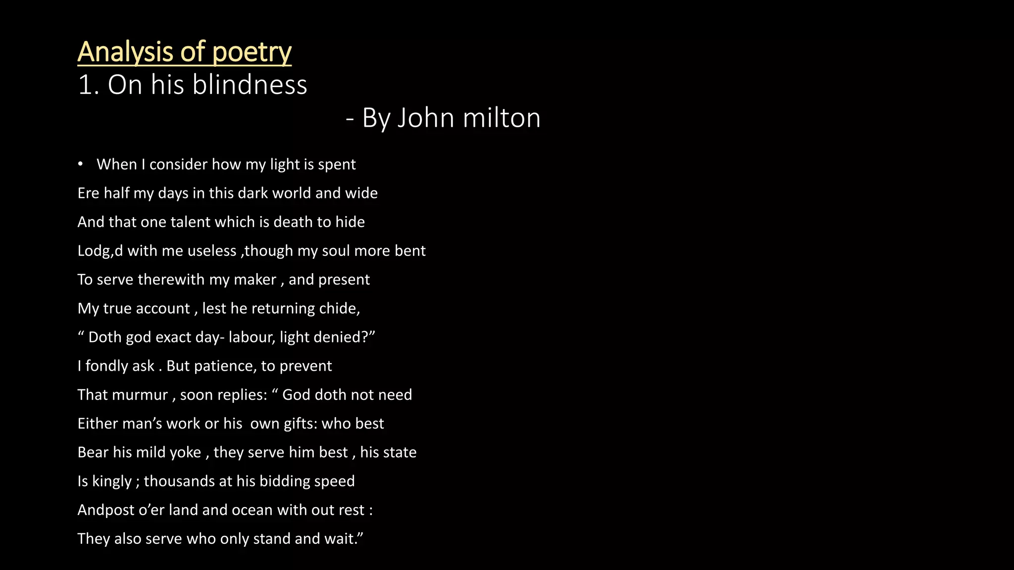 Analysis poem | PPTX | Poetry | Books and Literature