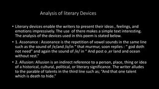 Analysis poem | PPTX | Poetry | Books and Literature