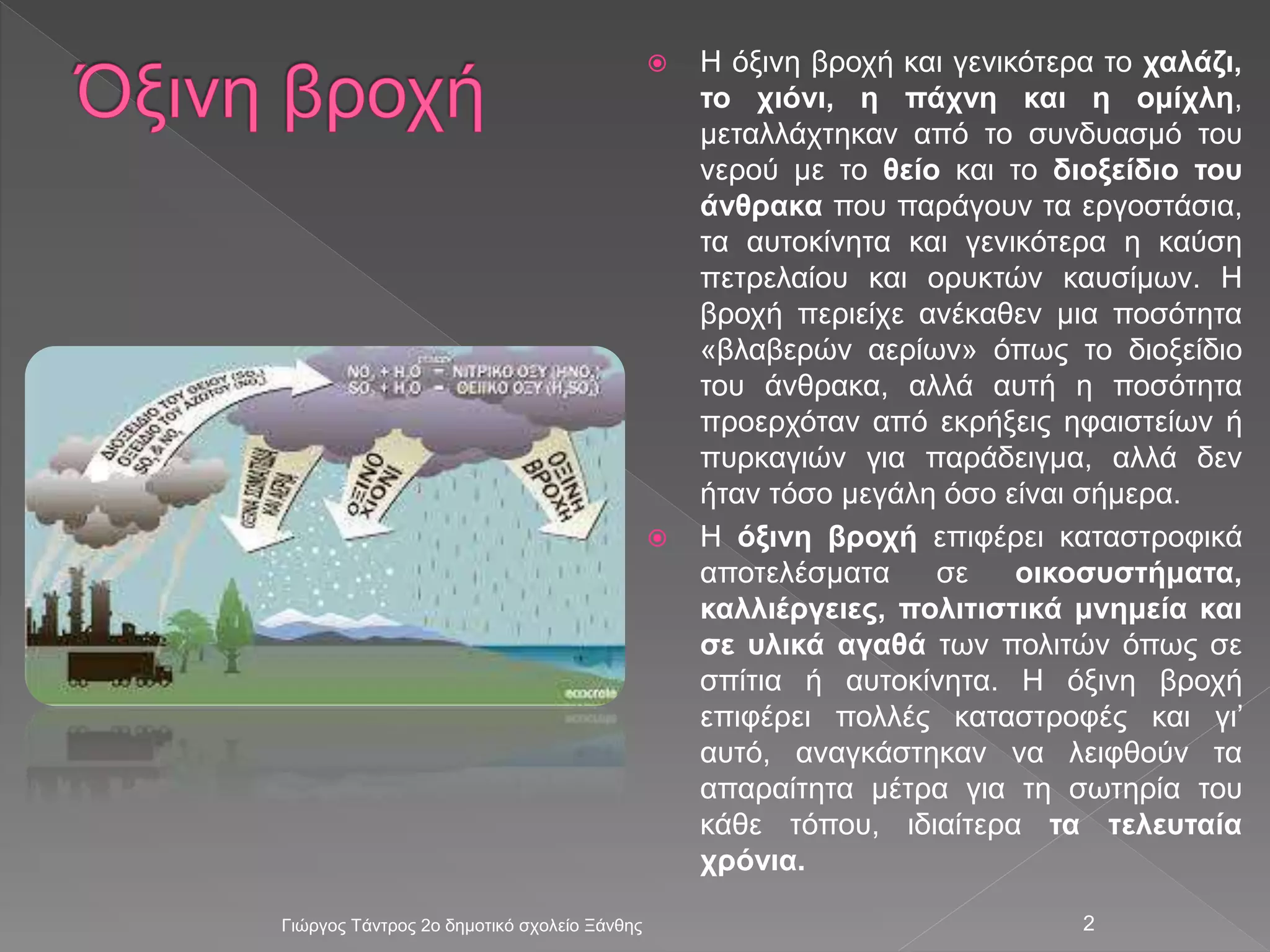 Όξινη Βροχή Γιώργος Τάντρος | PPTX