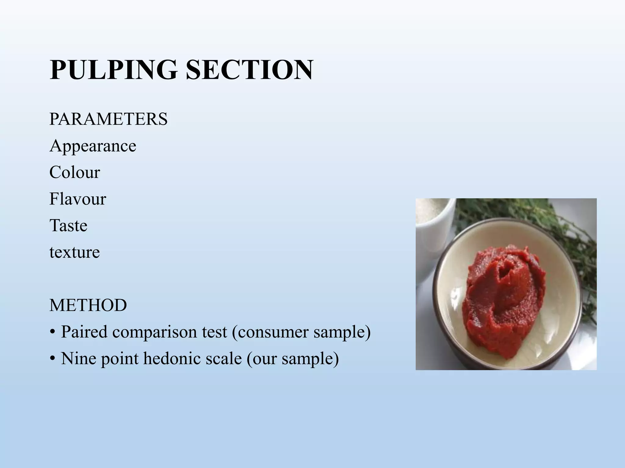 sensory evaluation and requirements, and importance in food industry | PPTX