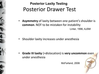 Chengdu instability clinical examination | PPTX